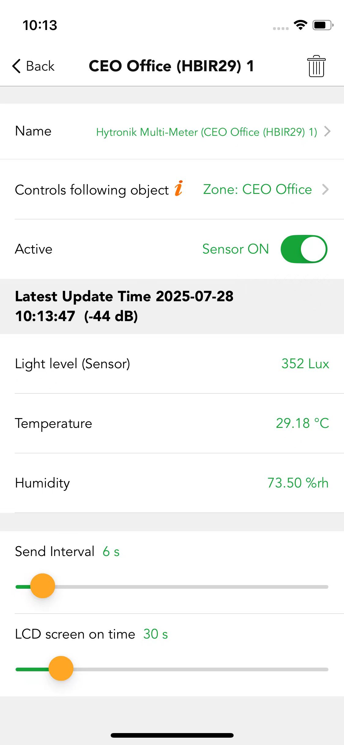 Constant Lux Control & Temp. Hum Monitoring | Multi Sensor | Hytronik